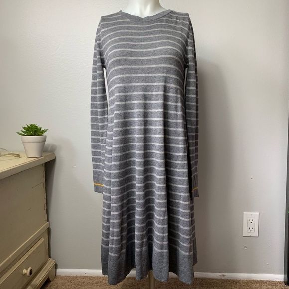 Philosophy | Dresses | Philosophy Grey Striped Sweater Dress Sm | Poshmark